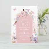 Fairy First Birthday Enchanted Garden Girls Fae Invitation | Zazzle