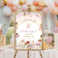 Fairy Garden Birthday Welcome Poster | Zazzle