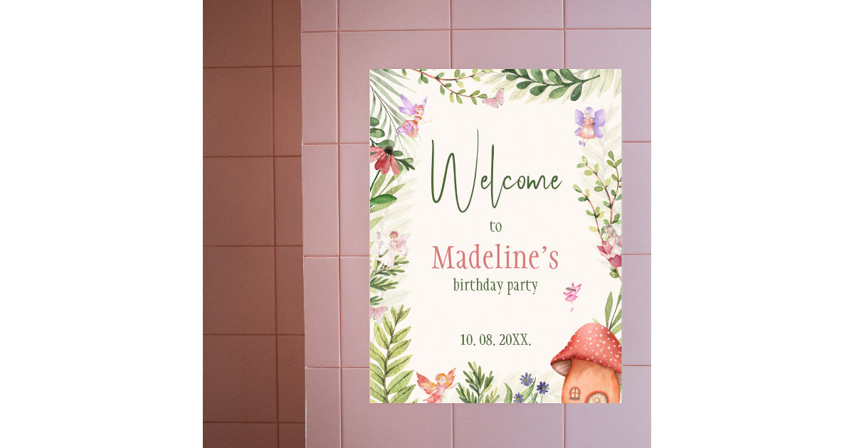 Fairy Garden Enchanted Forest Welcome Sign | Zazzle