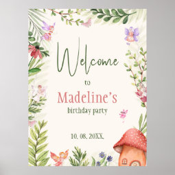 Fairy Garden Enchanted Forest Welcome Sign | Zazzle