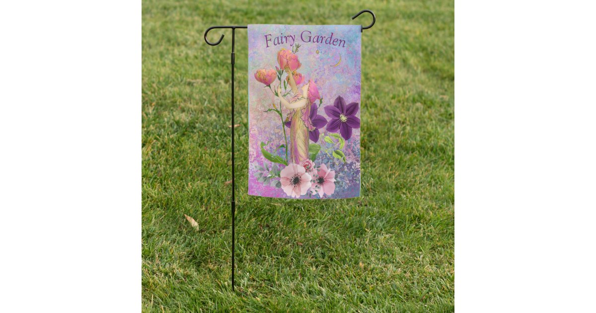 Fairy Garden Garden Flag | Zazzle