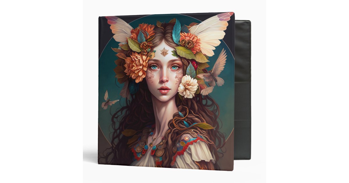 Fairy Girl Fantasy Art 3 Ring Binder | Zazzle