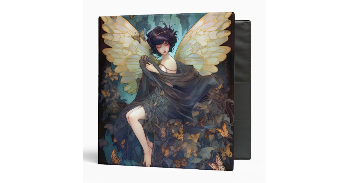 Fairy Girl Fantasy Art 3 Ring Binder | Zazzle
