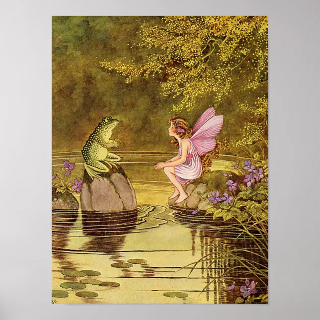 Fairy Illustration Fantasy Poster 12x16 | Zazzle