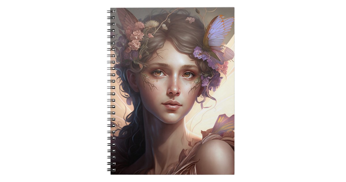 Fairy Lady Fantasy Art Notebook | Zazzle