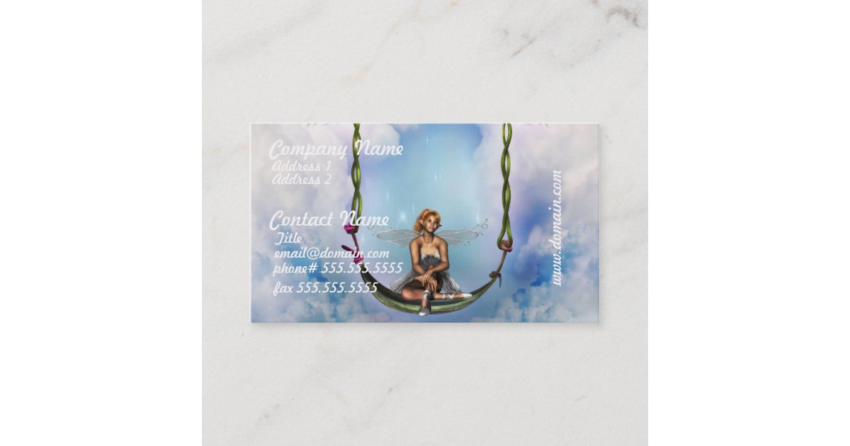 Fairy on a Swing Business Cards | Zazzle