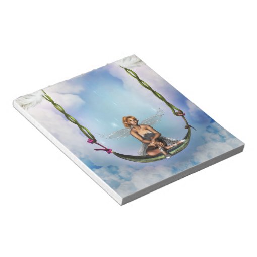 Fairy on a Swing Notepad | Zazzle