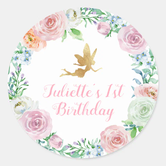Fairy Party Stickers, Fairy Birthday Stickers | Zazzle