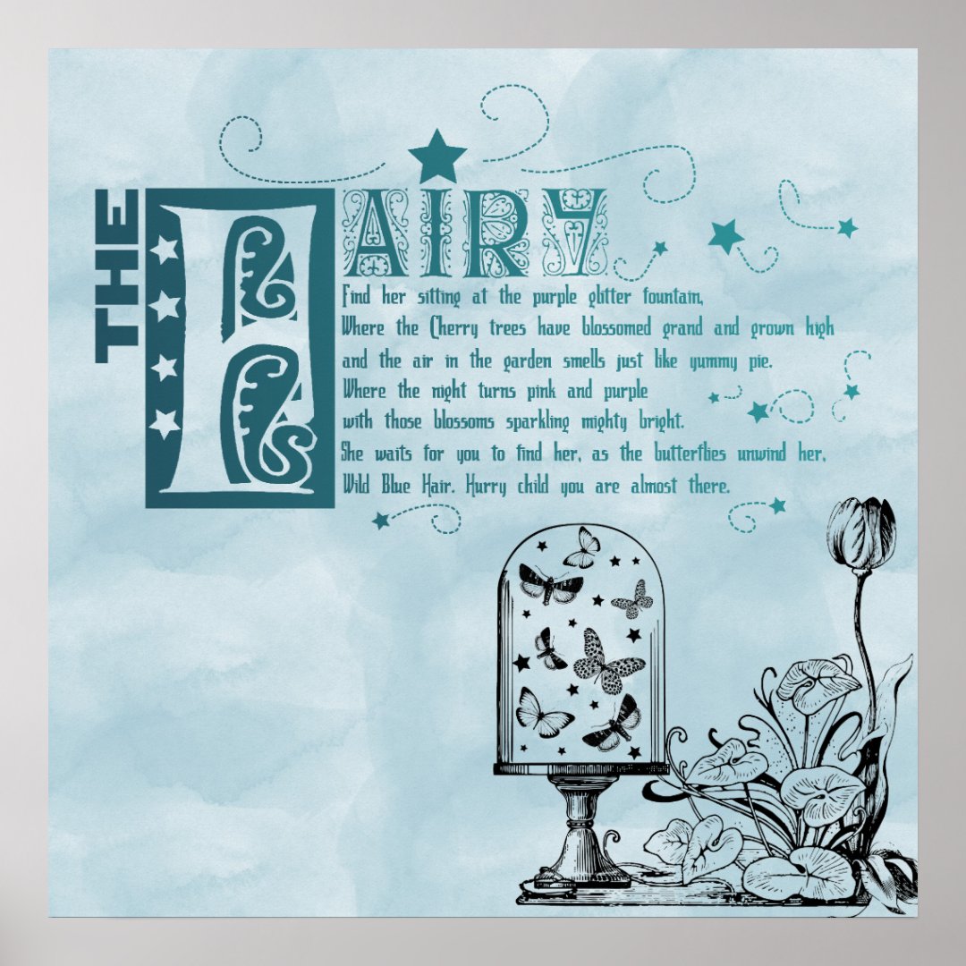 Fairy Poem Garden Poster | Zazzle