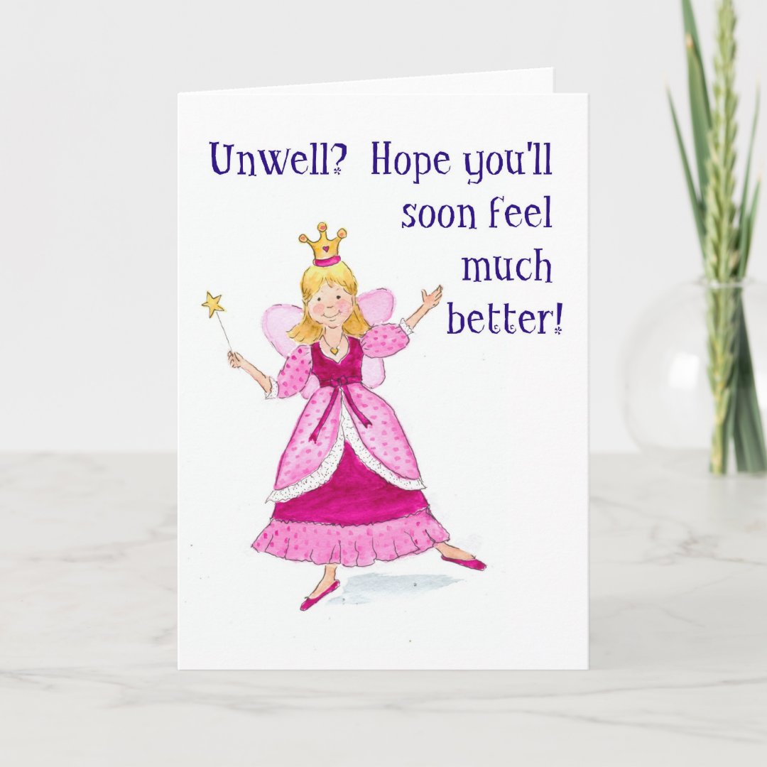Fairy Princess Get Well Soon Card | Zazzle