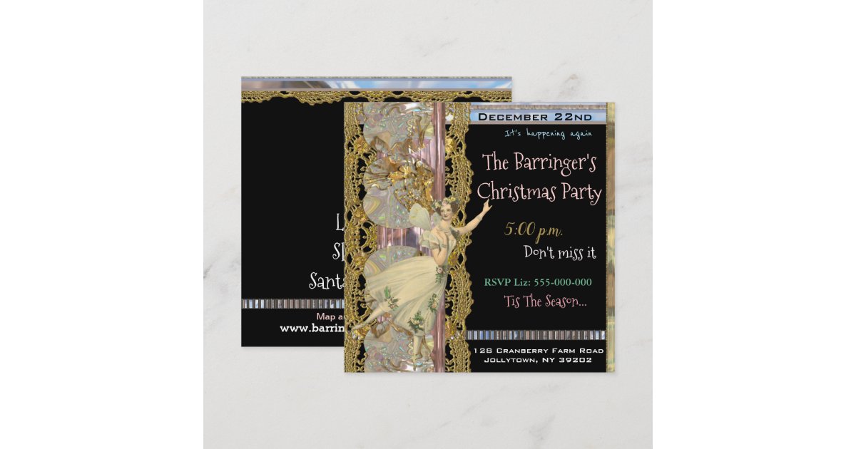 Fairy Reminder Christmas Party Invitation | Zazzle