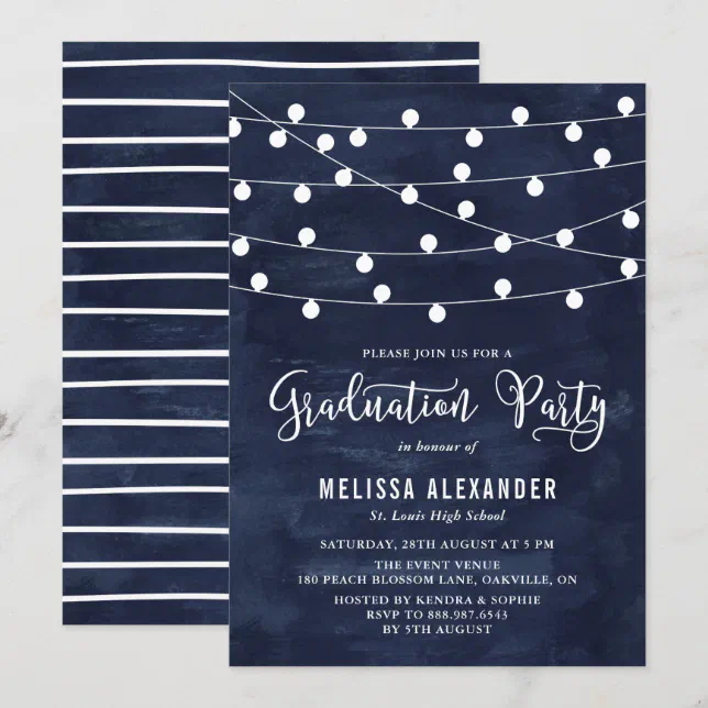 Fairy String Lights Graduation Party Invitation | Zazzle