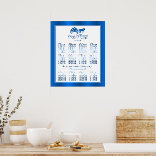 Fairy Tale Carriage Design Seating Chart | Zazzle