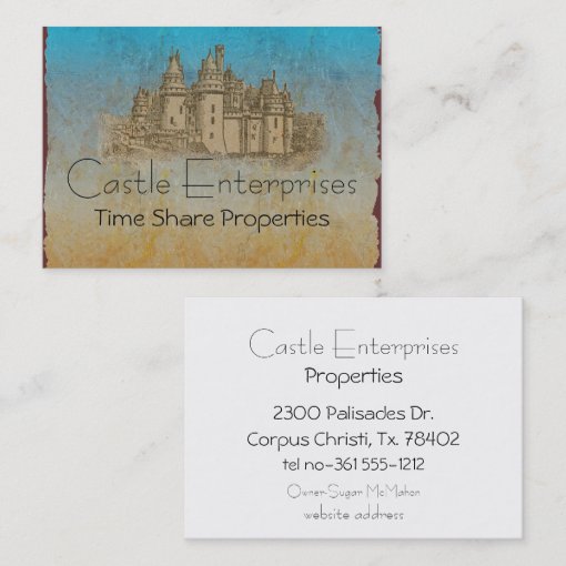Fairy Tale Castle Business Card | Zazzle