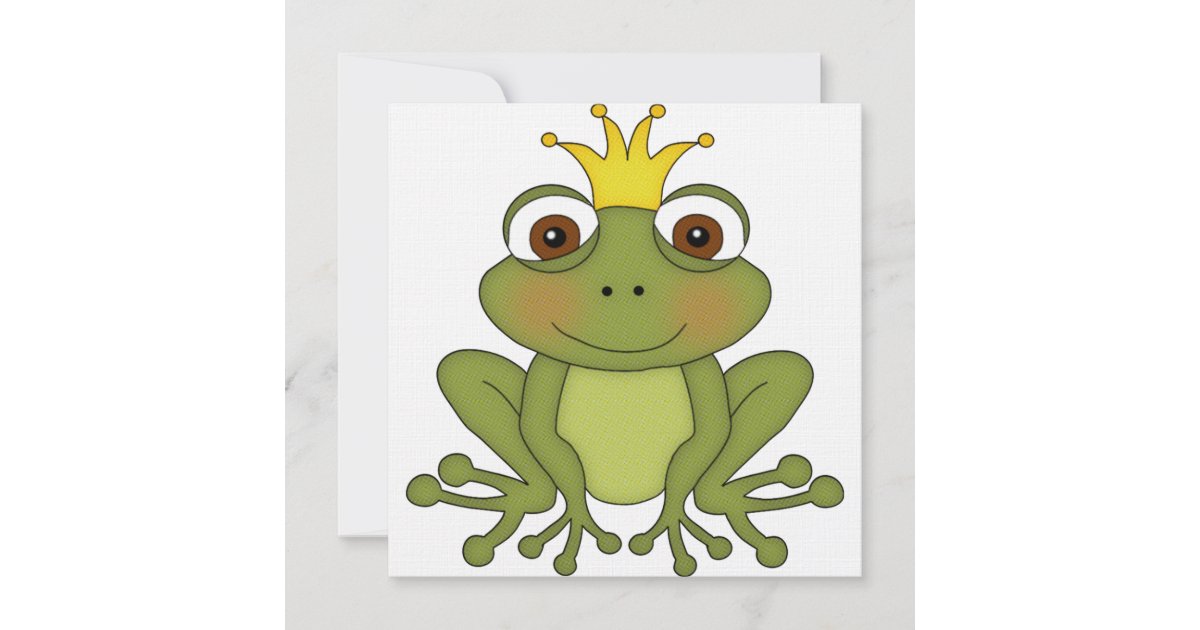 Fairy Tale Frog Prince with Crown Invitation | Zazzle