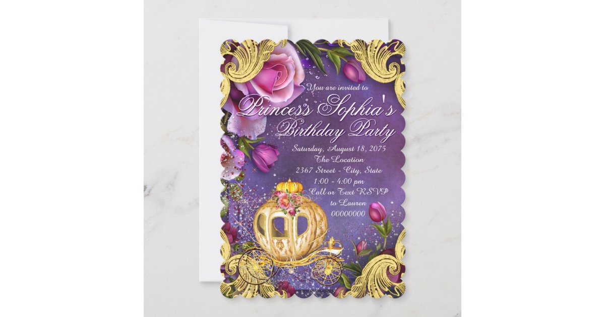Fairy Tale Princess Birthday Party Invitation | Zazzle
