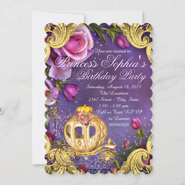 Fairy Tale Princess Birthday Party Invitation | Zazzle