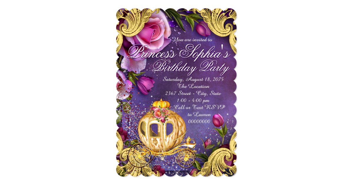 Fairy Tale Princess Birthday Party Invitation | Zazzle.com