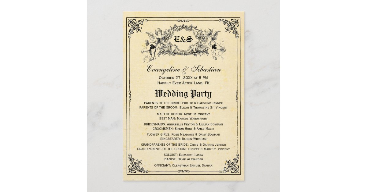 Fairy Tale Storybook Wedding Programs | Zazzle