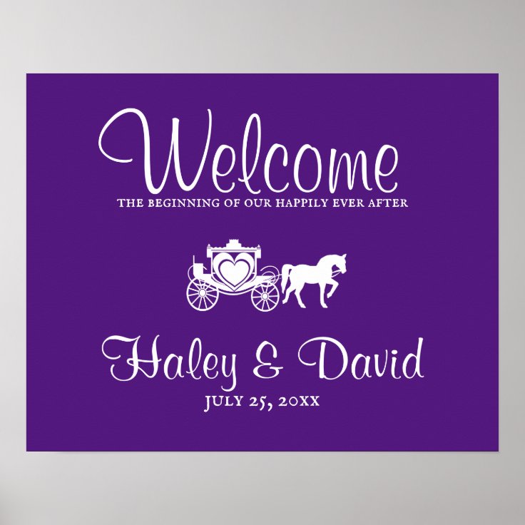 Fairy Tale Wedding Castle Heart Welcome Sign | Zazzle