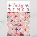 Fairy Themed Birthday Party Bingo Card Game Flyer | Zazzle