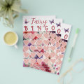 Fairy Themed Birthday Party Bingo Card Game Flyer | Zazzle