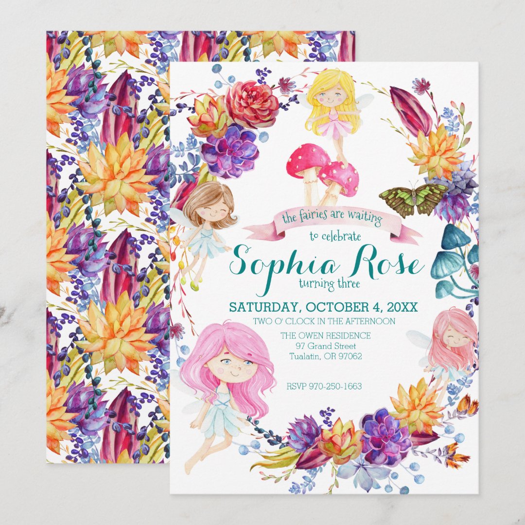 Fairy Themed Party Invitation | Zazzle