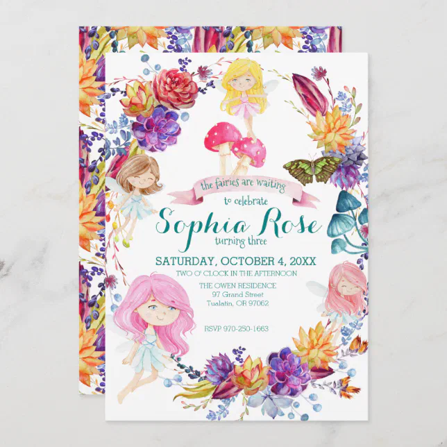 Fairy Themed Party Invitation | Zazzle