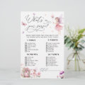 Fairy What's in Your Purse Baby Shower Game | Zazzle