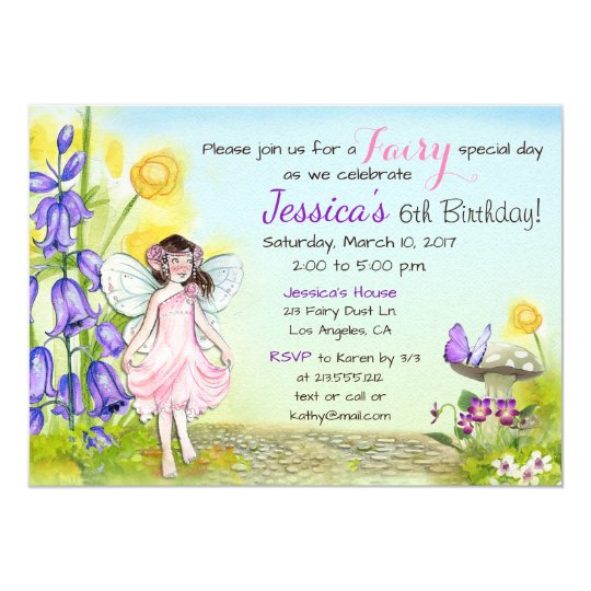 Fairy Whimsical Fantasy Birthday Party Invitation | Zazzle.com