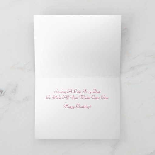 Fairy with Magic Wand Pixie Dust Happy Birthday Card | Zazzle