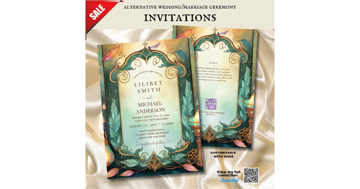 FAIRYCORE WEDDING INVITATIONS FAIRYTALE STORYBOOK | Zazzle