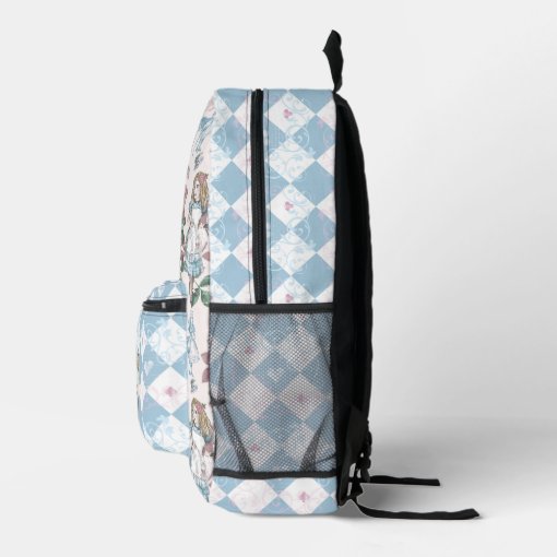 Fairytale Alice in Wonderland Characters Monogram Printed Backpack | Zazzle
