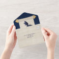 Fairytale Blue Dragon Scroll Wedding All In One Invitation | Zazzle