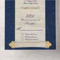Fairytale Blue Dragon Scroll Wedding All In One Invitation | Zazzle