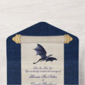 Fairytale Blue Dragon Scroll Wedding All In One Invitation | Zazzle