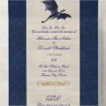 Fairytale Blue Dragon Scroll Wedding All In One Invitation | Zazzle