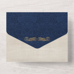 Fairytale Blue Dragon Scroll Wedding All In One Invitation | Zazzle