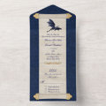 Fairytale Blue Dragon Scroll Wedding All In One Invitation | Zazzle