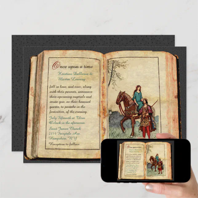 Fairytale Book Wedding Invitation | Zazzle