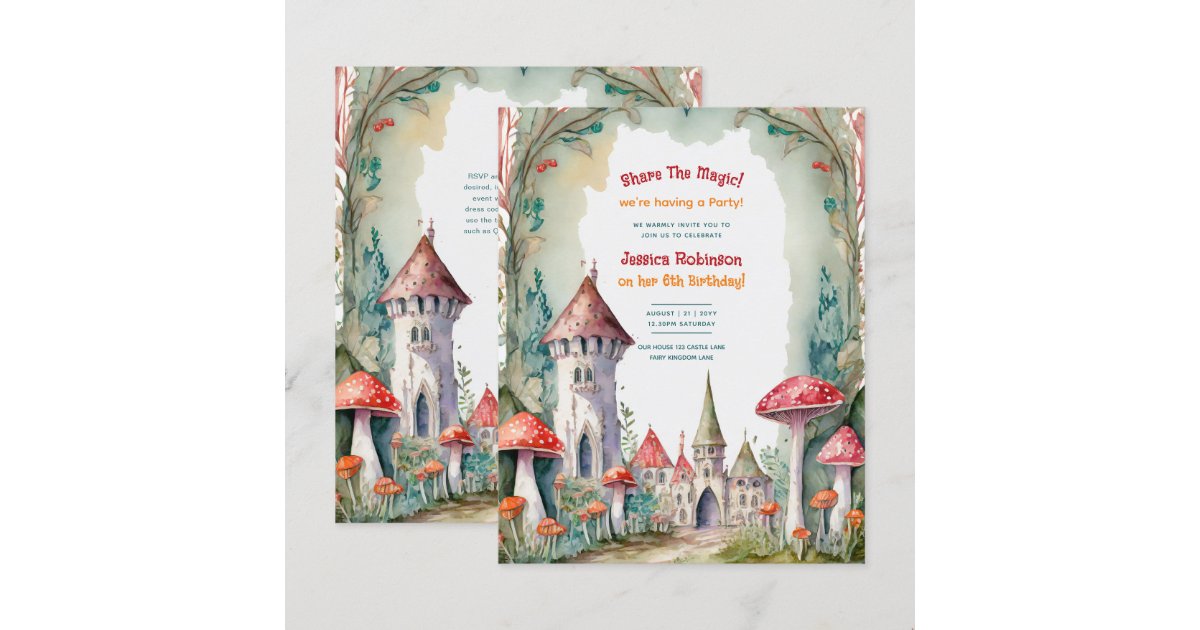 Fairytale Castle Fairycore Princess Birthday Girl | Zazzle