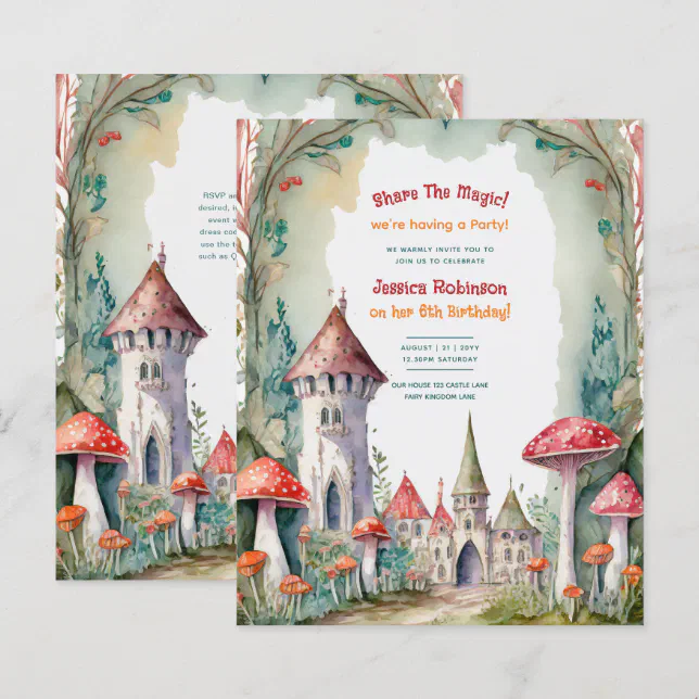 Fairytale Castle Fairycore Princess Birthday Girl | Zazzle