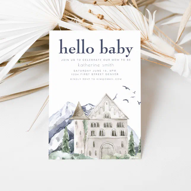 Fairytale Castle Fantasy Baby Shower Invitation | Zazzle