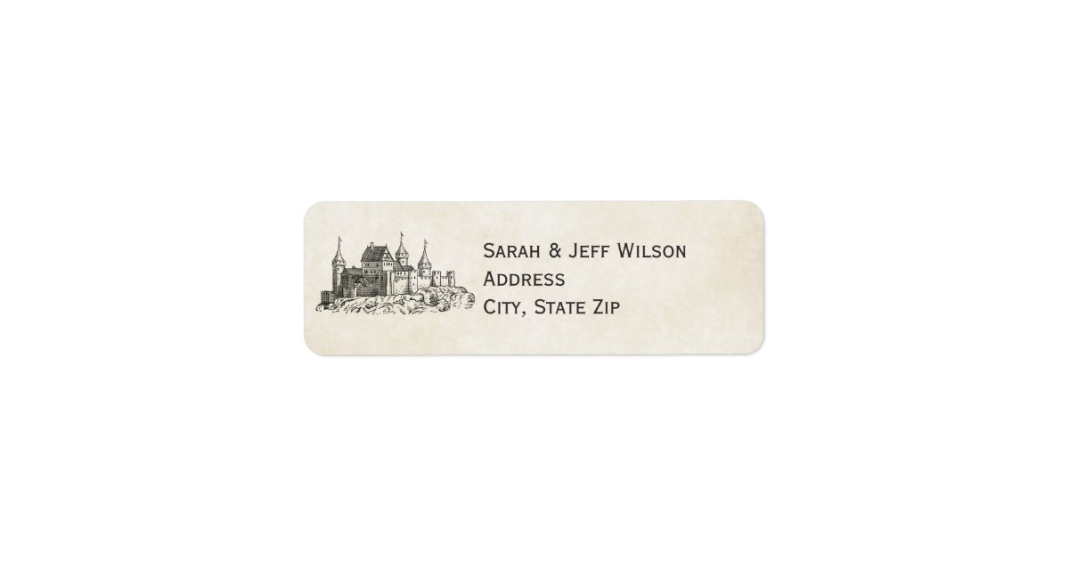 Fairytale Castle Return Address Labels | Zazzle