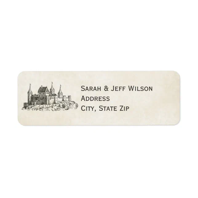 Fairytale Castle Return Address Labels | Zazzle