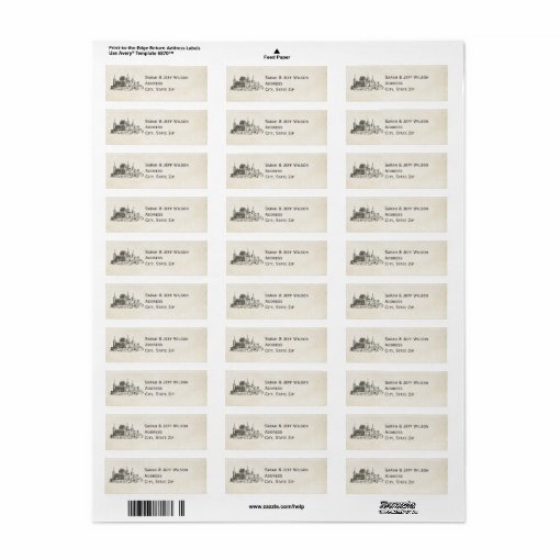 Fairytale Castle Return Address Labels | Zazzle