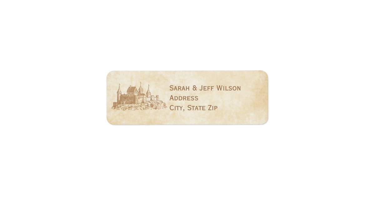 Fairytale Castle Return Address Labels | Zazzle