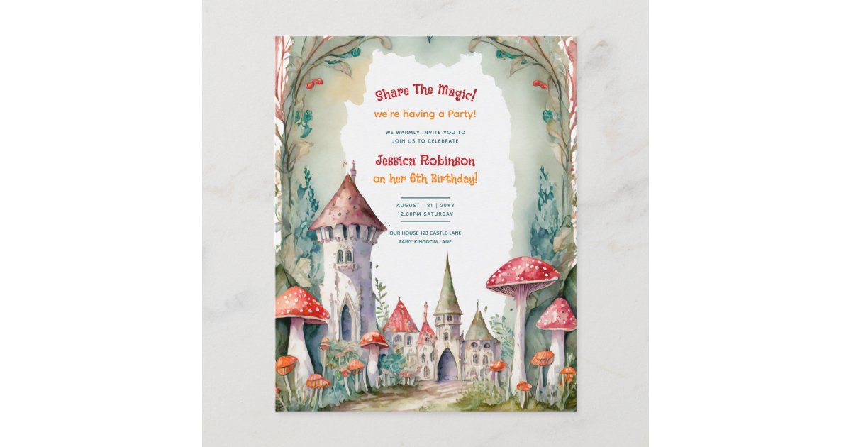 Fairytale Castle Wedding Fairycore Princess Magic Flyer | Zazzle