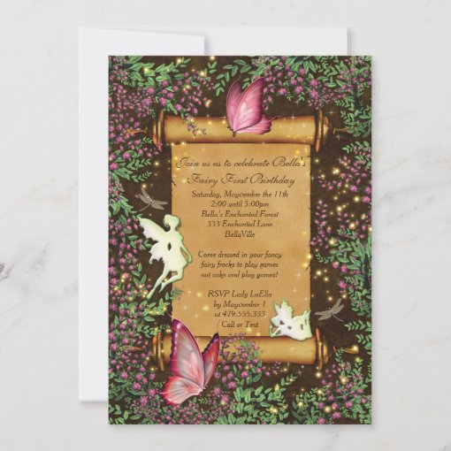 Fairytale Forest Enchanted Party Invitations | Zazzle