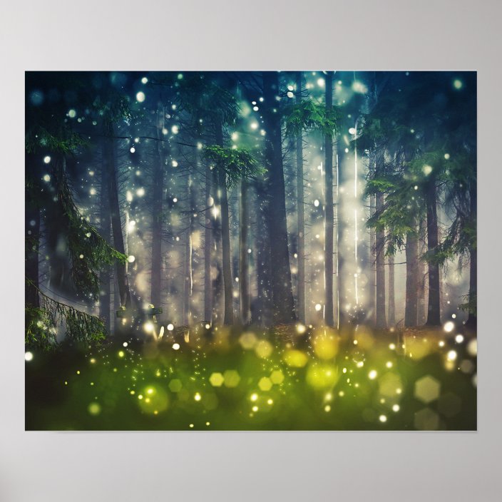 Fairytale Forest Tree Nature Landscape Art Poster | Zazzle.com